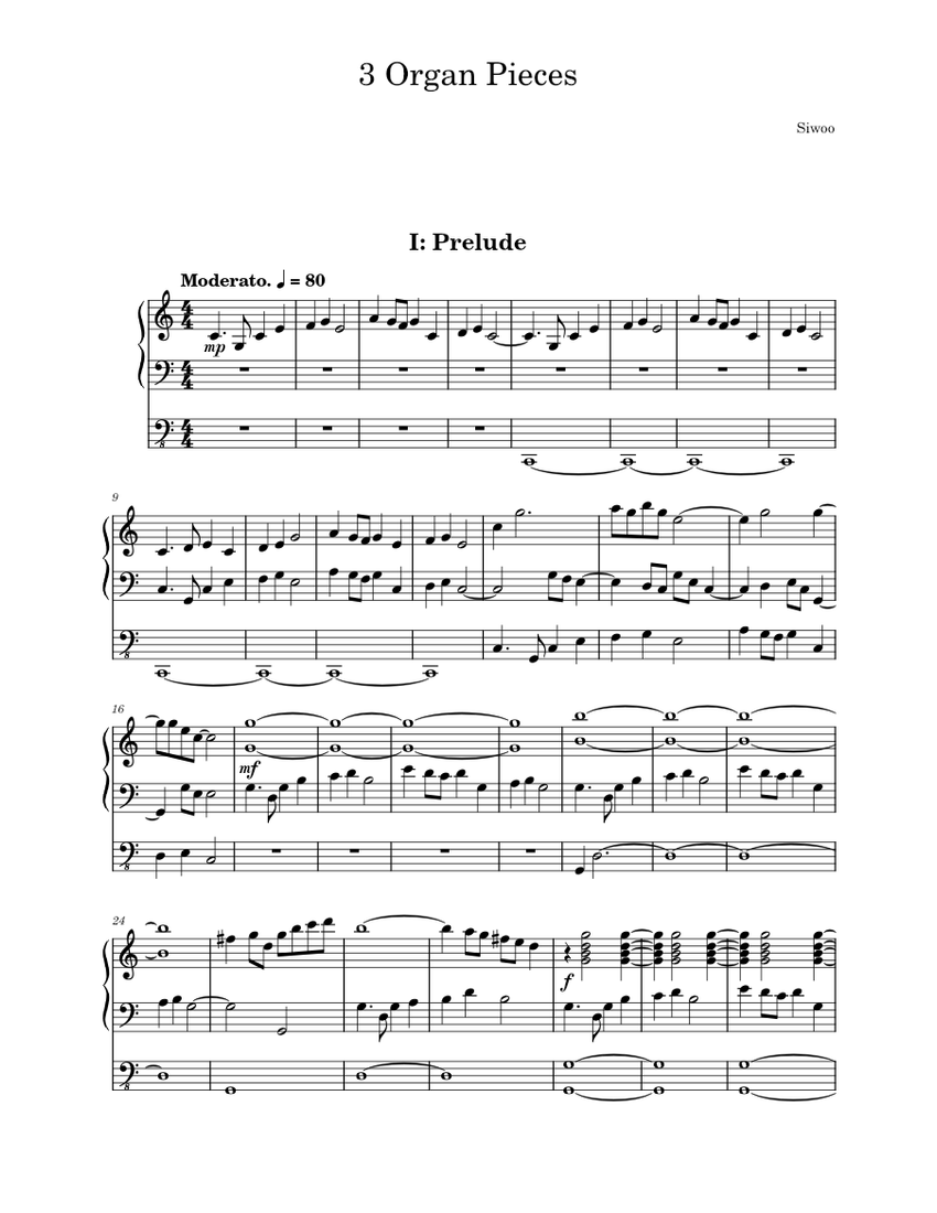 3 Organ Pieces Sheet music for Organ (Solo) | Musescore.com