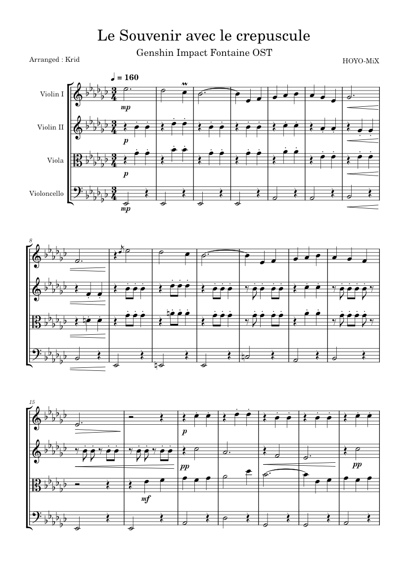Le Souvenir avec le crepuscule – HOYO-MiX | Genshin Impact Fontaine OST ...