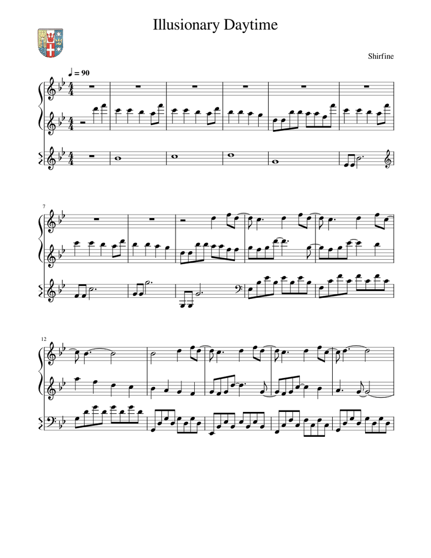 Illusionary Daytime Shirfine Sheet music for Piano (Piano Duo ...