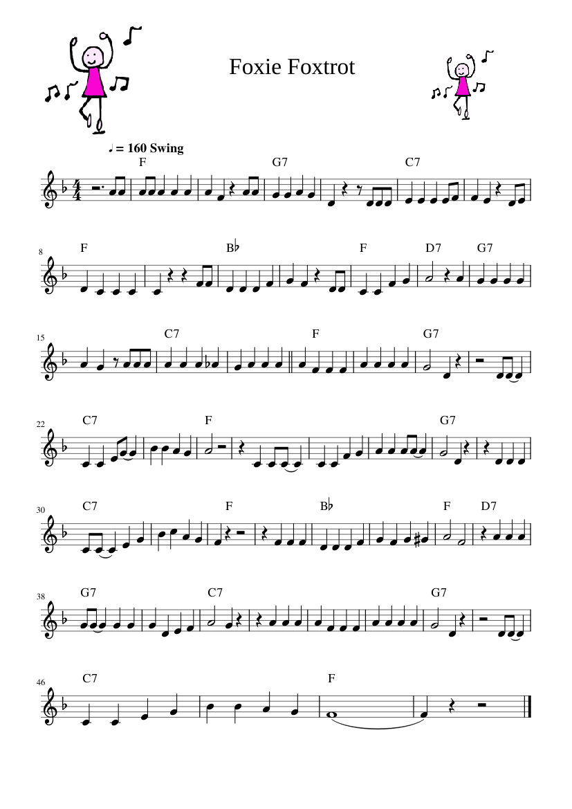 Foxie Foxtrot Sheet Music for Melodica (Solo) | MuseScore.com