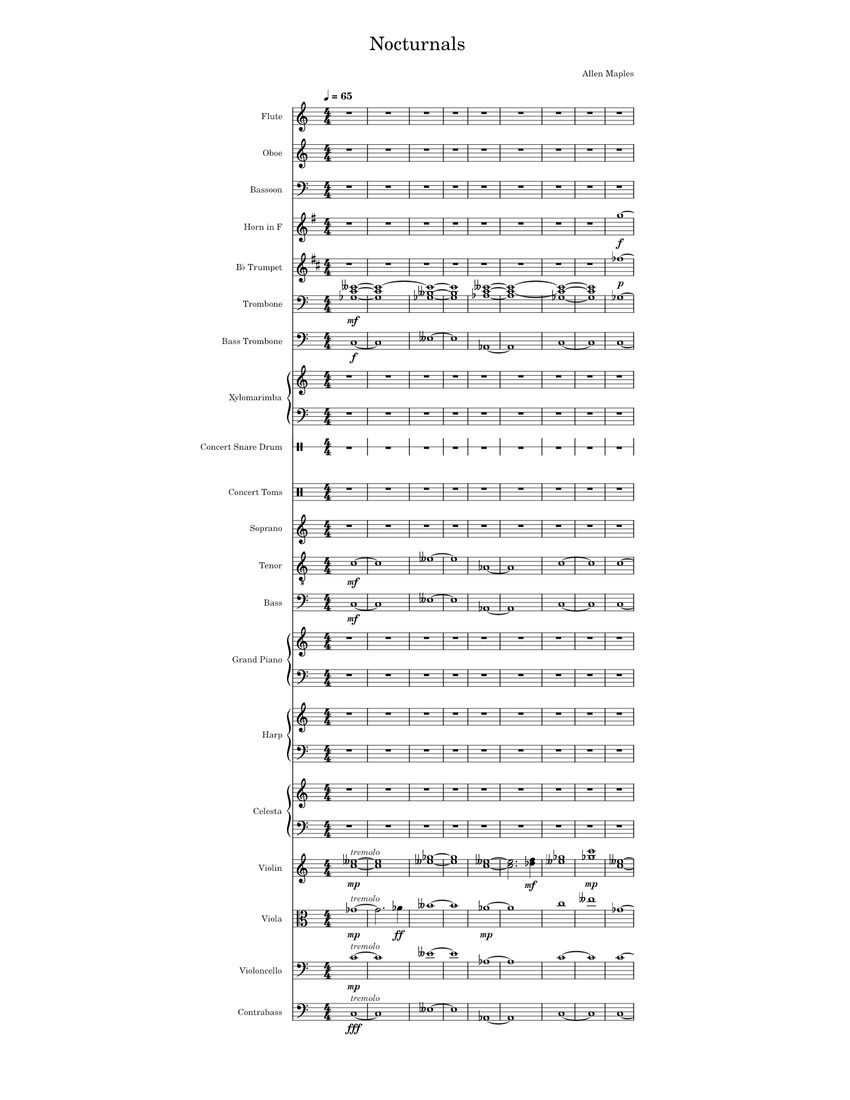 Nocturnals Sheet music for Piano, Trombone, Soprano, Tenor & more ...