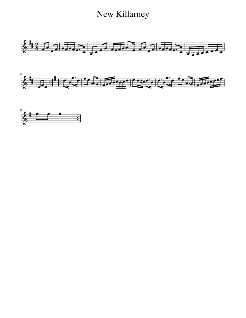 New Killarney Sheet music for Piano (Solo) | Musescore.com