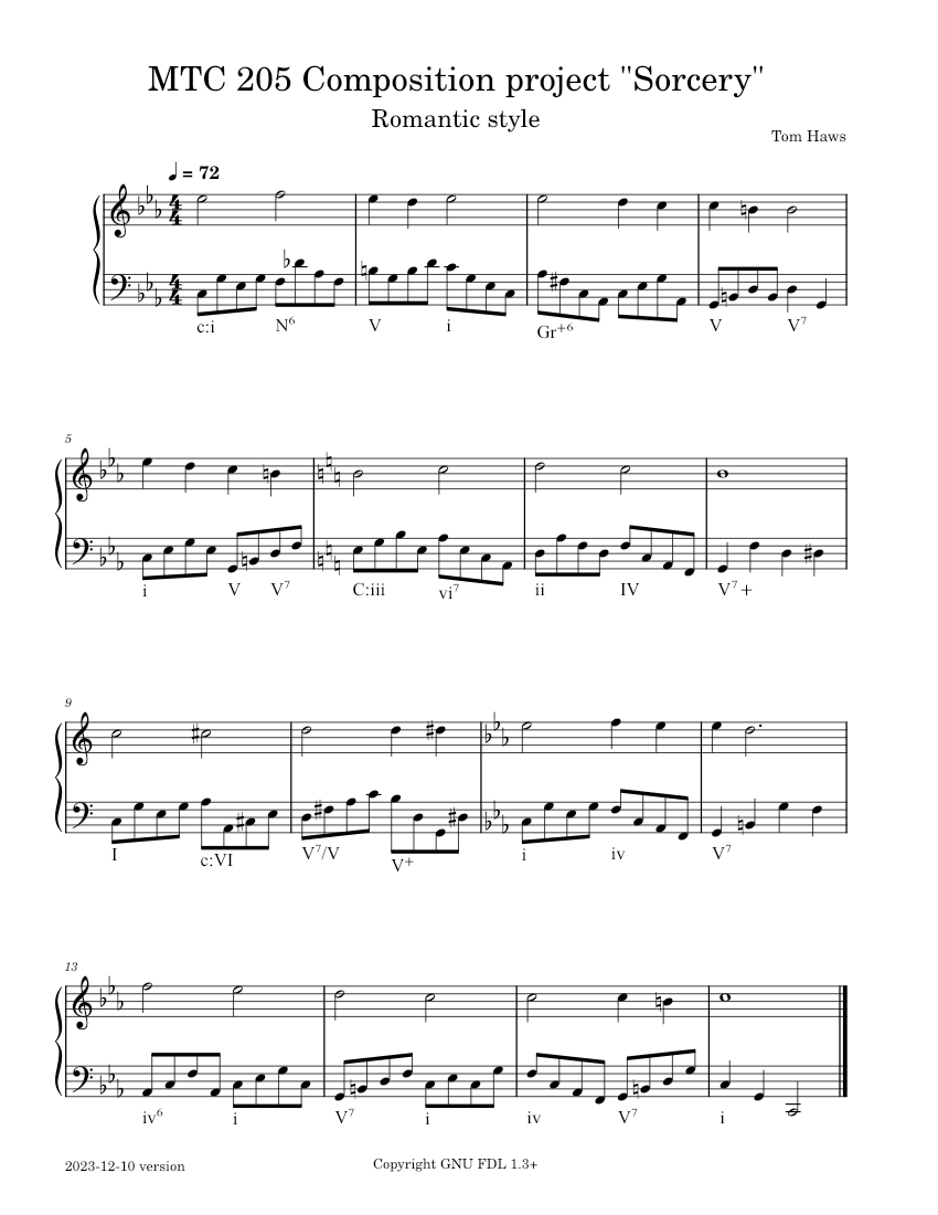 Sorcery - Tom Haws Sheet music for Piano (Solo) | Musescore.com
