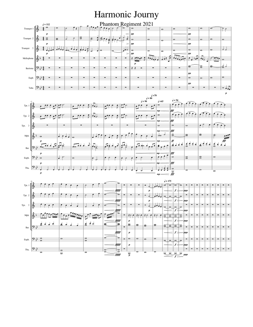 Harmonic Journy Sheet music for Euphonium, Tuba, Trumpet in b-flat ...