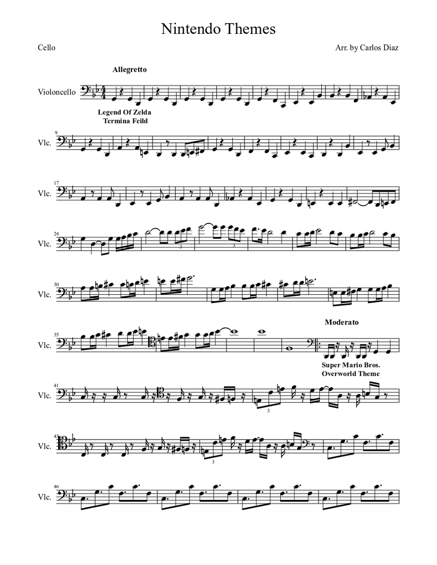 Nintendo Themes - piano tutorial