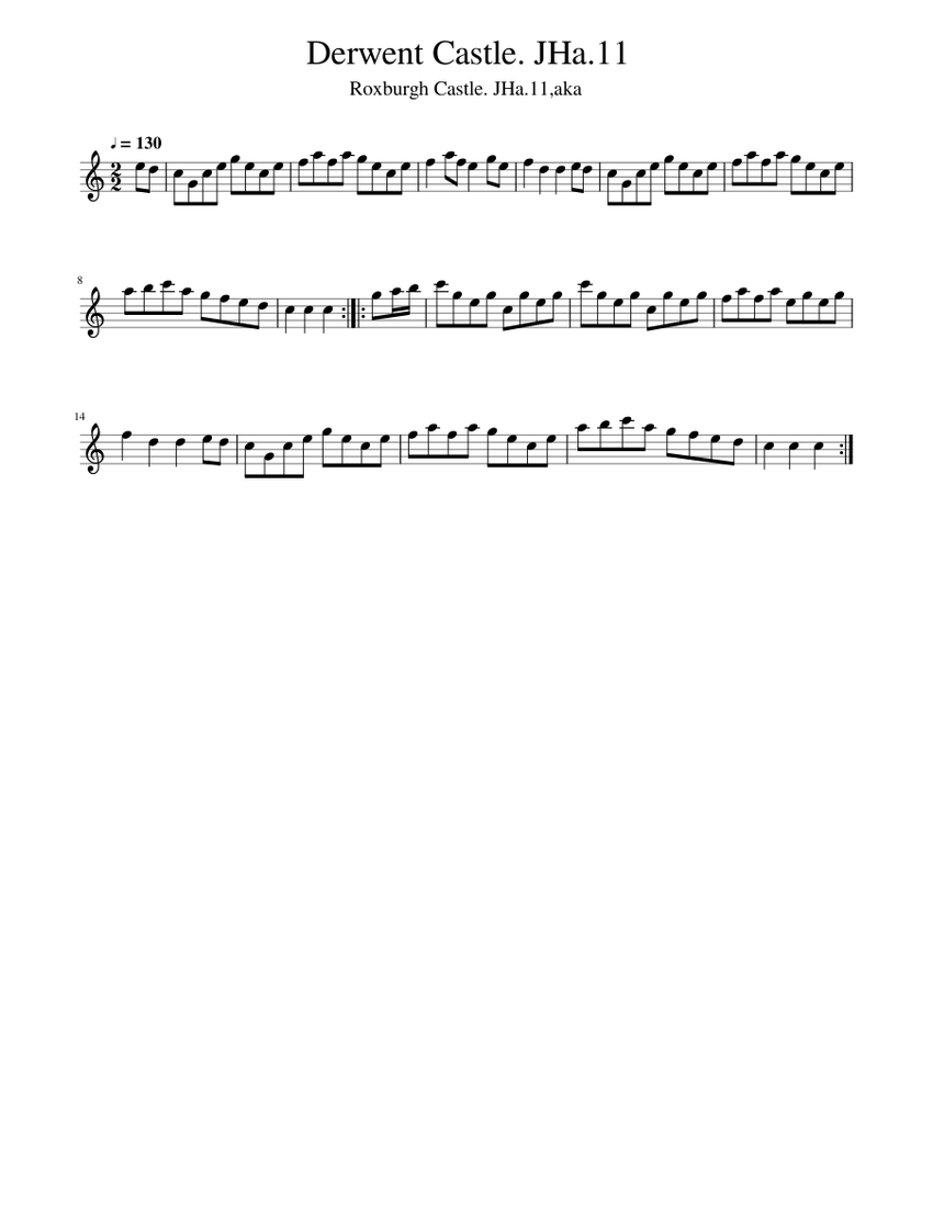 Derwent Castle. JHa.11 Sheet music for Piano (Solo) | Musescore.com