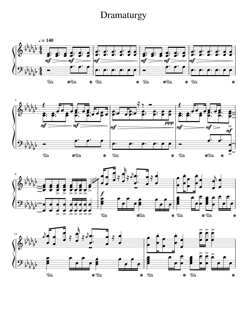 Dramaturgy Sheet Music for Piano (Solo) | MuseScore.com