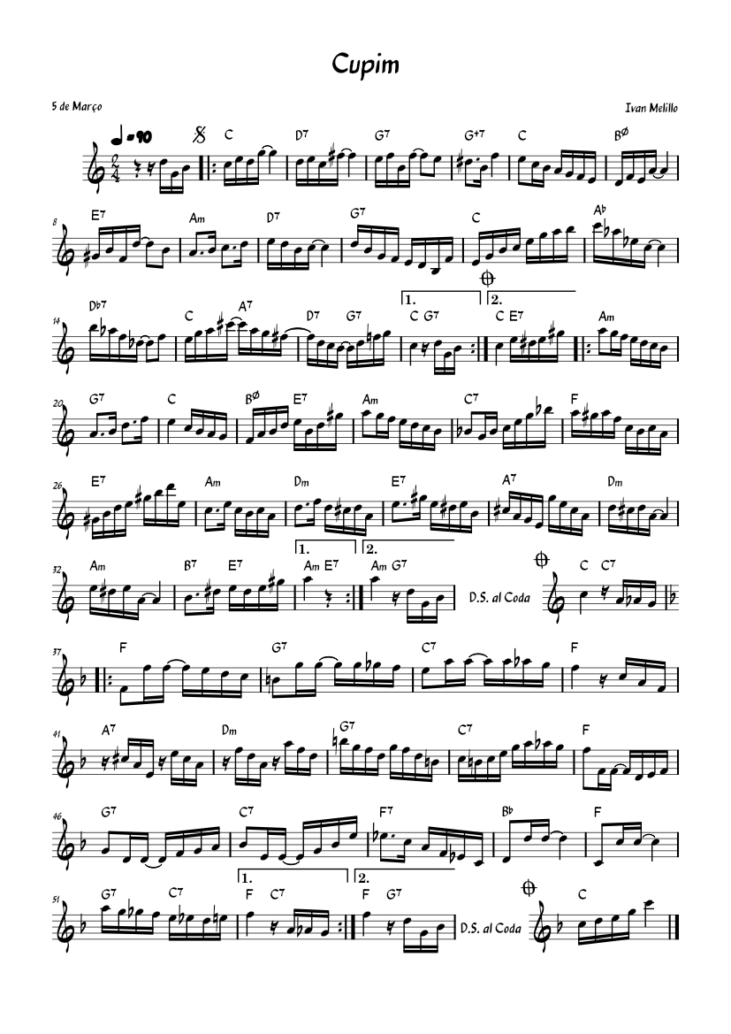 Cupim (05/03/2024) Anuário Sheet music for Piano (Solo) Easy ...
