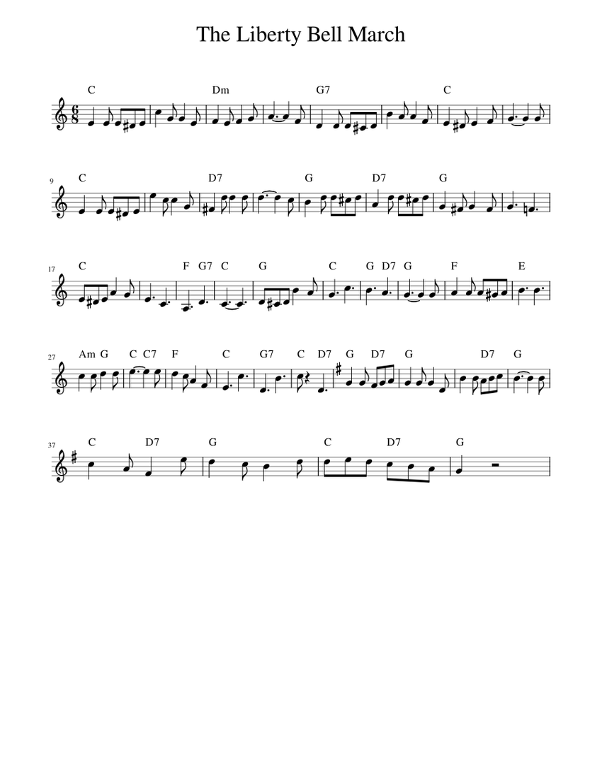 The Liberty Bell March Sheet music for Piano (Solo) | Musescore.com
