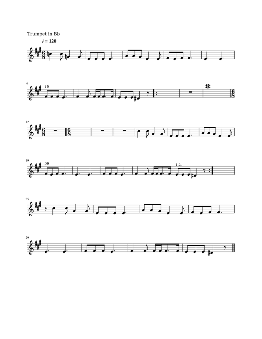 Deventer Trompet 1 Sheet music for Vocals (Solo) | Musescore.com