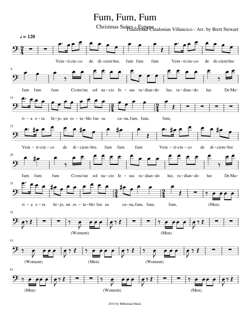 Fum Fum fum Sheet music for Piano (Solo) | Musescore.com