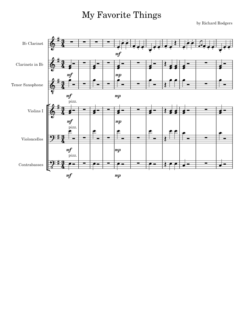 My Favorite Things (from The Sound of Music) – Rodgers & Hammerstein My ...