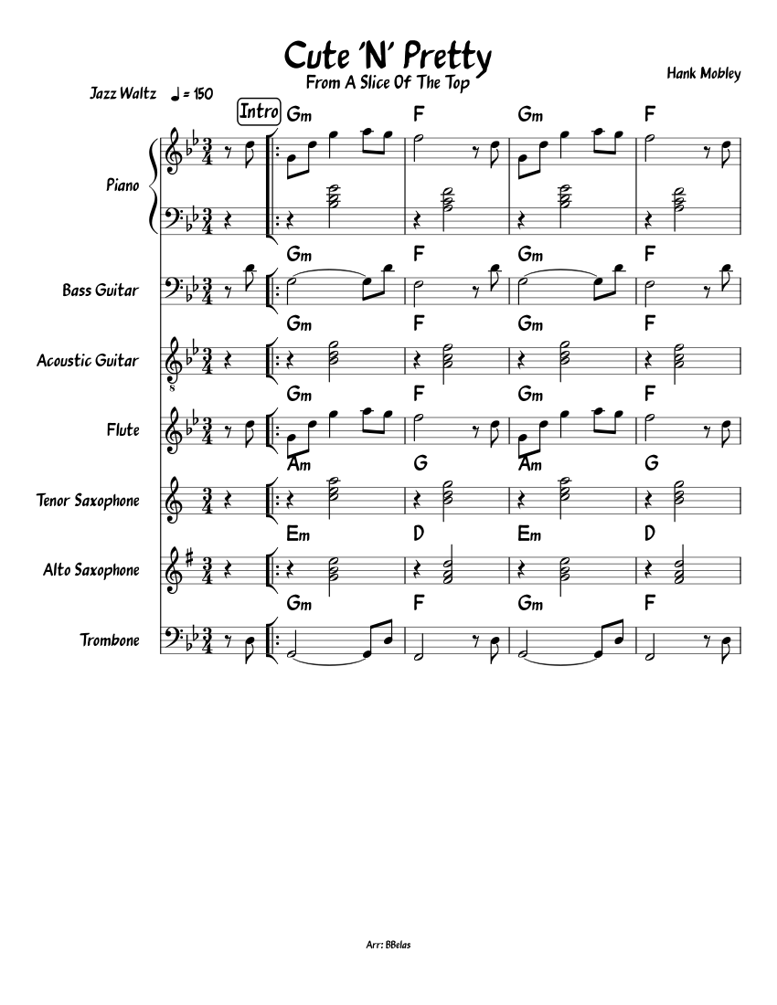 Cute 'N' Pretty Sheet music for Piano, Trombone, Flute, Saxophone alto ...