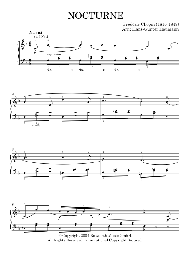 Play Official version of Nocturnes, Op.9 Sheet Music by Frédéric Chopin ...