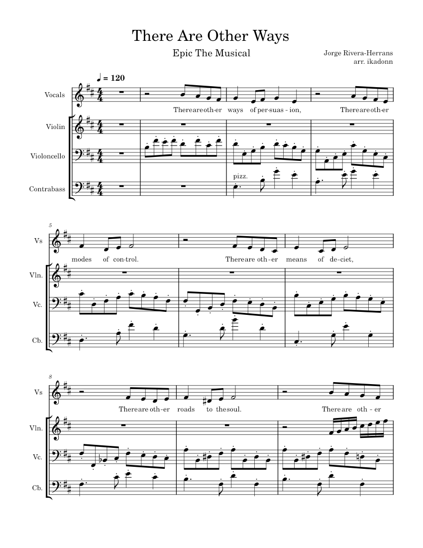 There Are Other Ways Sheet Music for Piano, Violin, Cello, Woodwinds ...