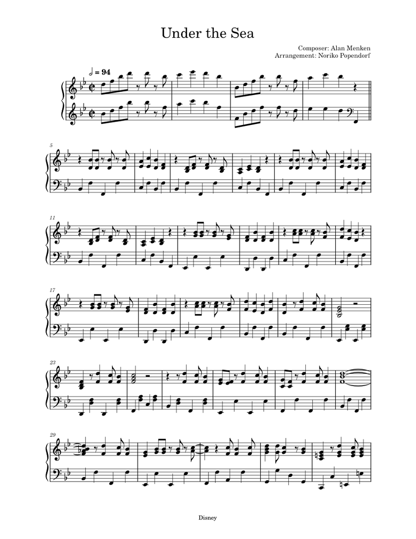 Under The Sea (from The Little Mermaid) – Alan Menken, The Little ...