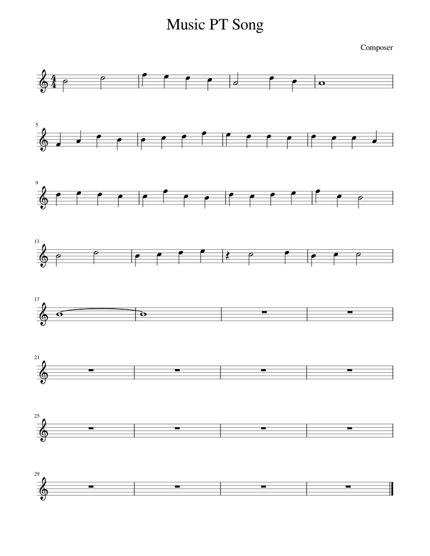 Music PT Sheet music for Piano (Solo) | Musescore.com