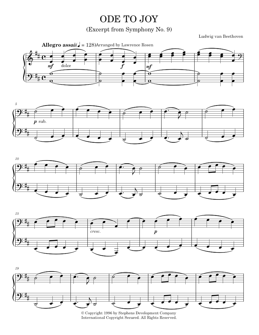 Play Official version of Symphony No.9, Op.125 Sheet Music by Ludwig ...