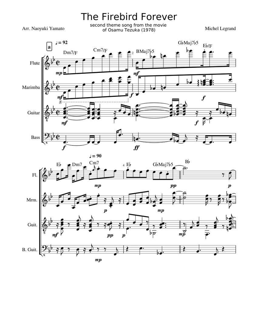 The Firebird Forever Sheet music for Flute, Guitar, Bass guitar (Mixed ...