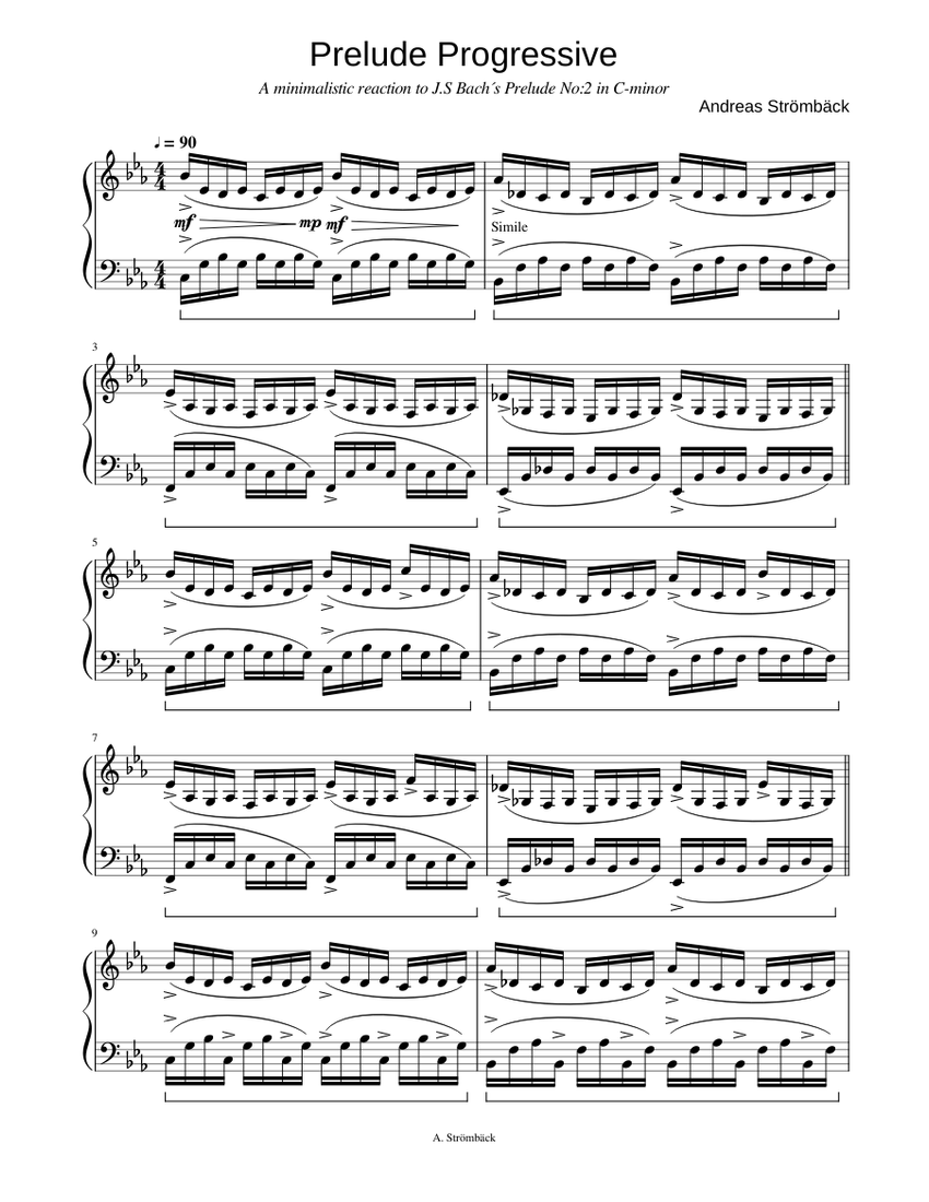 Prelude Progressive Sheet music for Piano (Solo) | Musescore.com