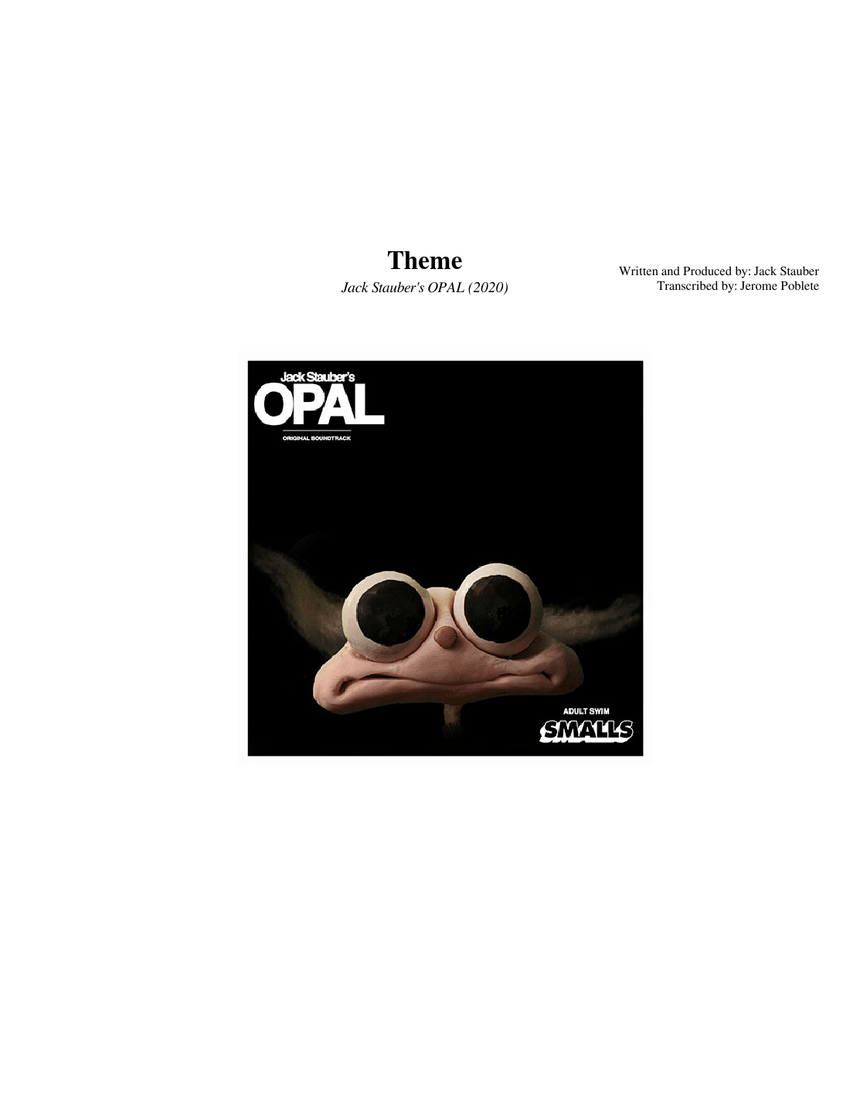 Theme (OPAL) - Jack Stauber Sheet music for Piano, Trombone, Vocals ...