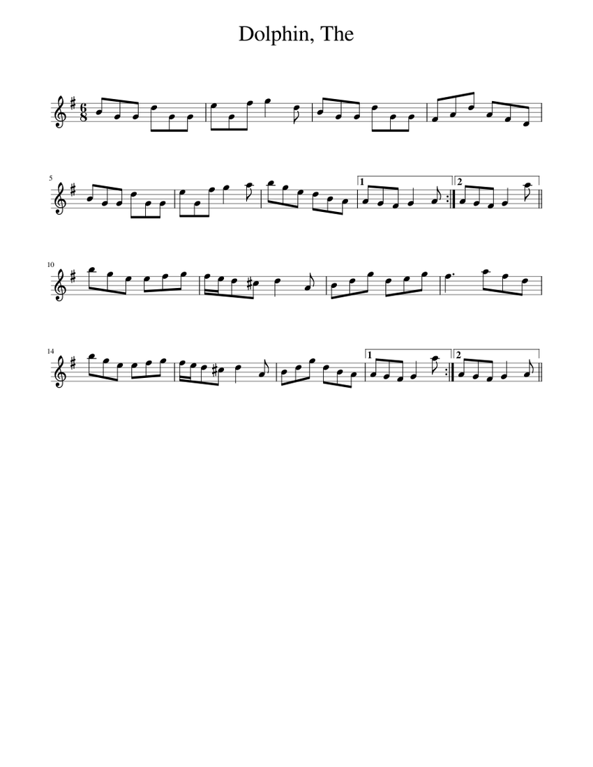 The Dolphin Sheet music for Piano (Solo) Easy | Musescore.com