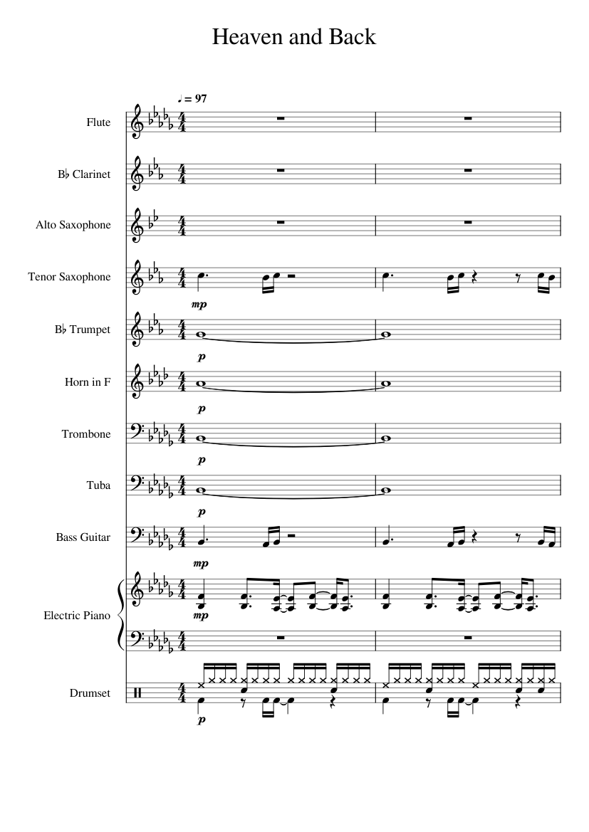 Heaven and Back Sheet music for Piano, Trombone, Tuba, Flute & more ...