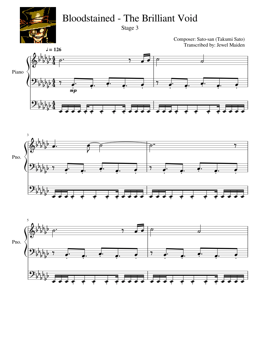 Bloodstained - The Brilliant Void Sheet music for Piano (Mixed Trio ...