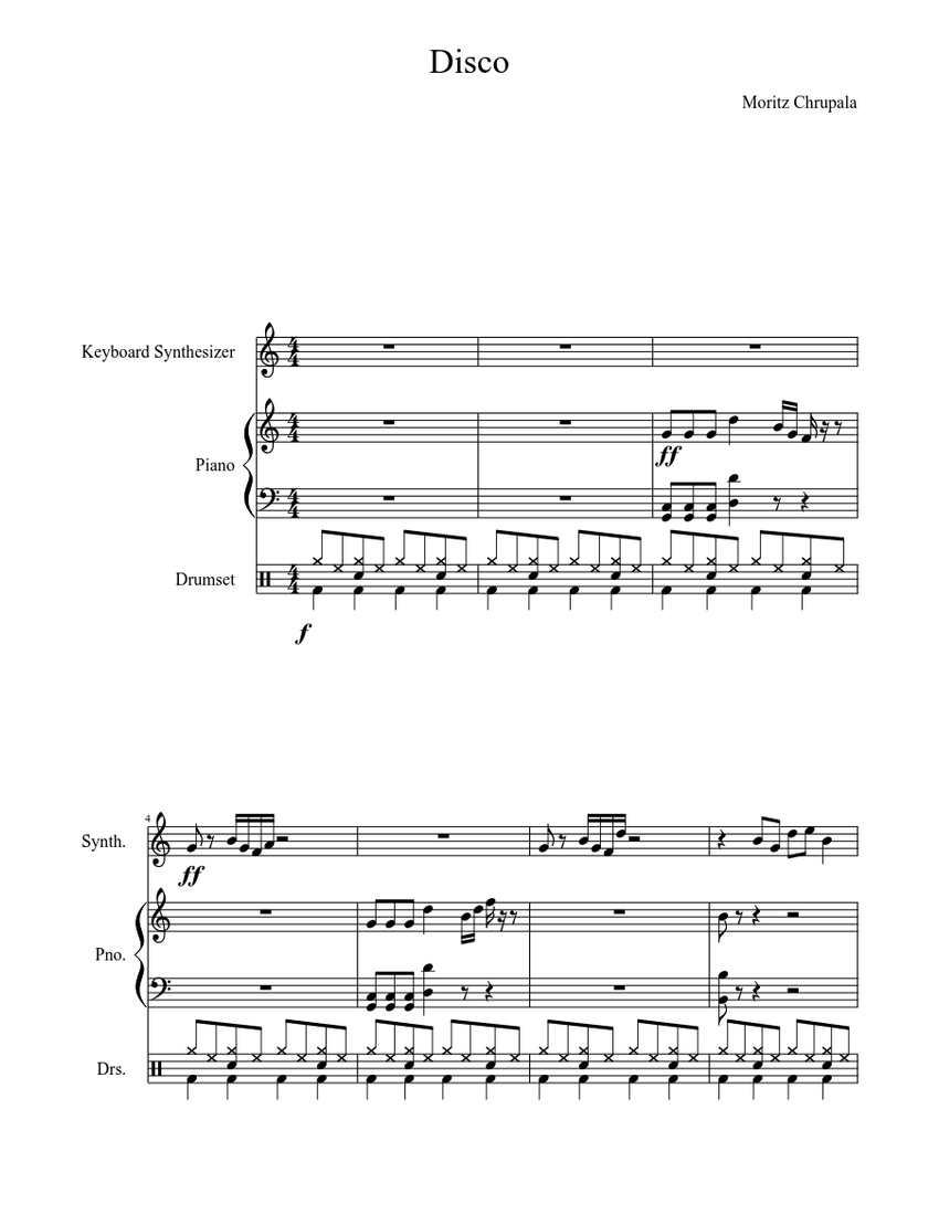 The Disco Sheet music for Piano (Solo) | Download and print in PDF or ...