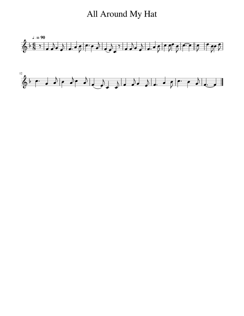 All Around My Hat Sheet music for Piano (Solo) Easy | Musescore.com