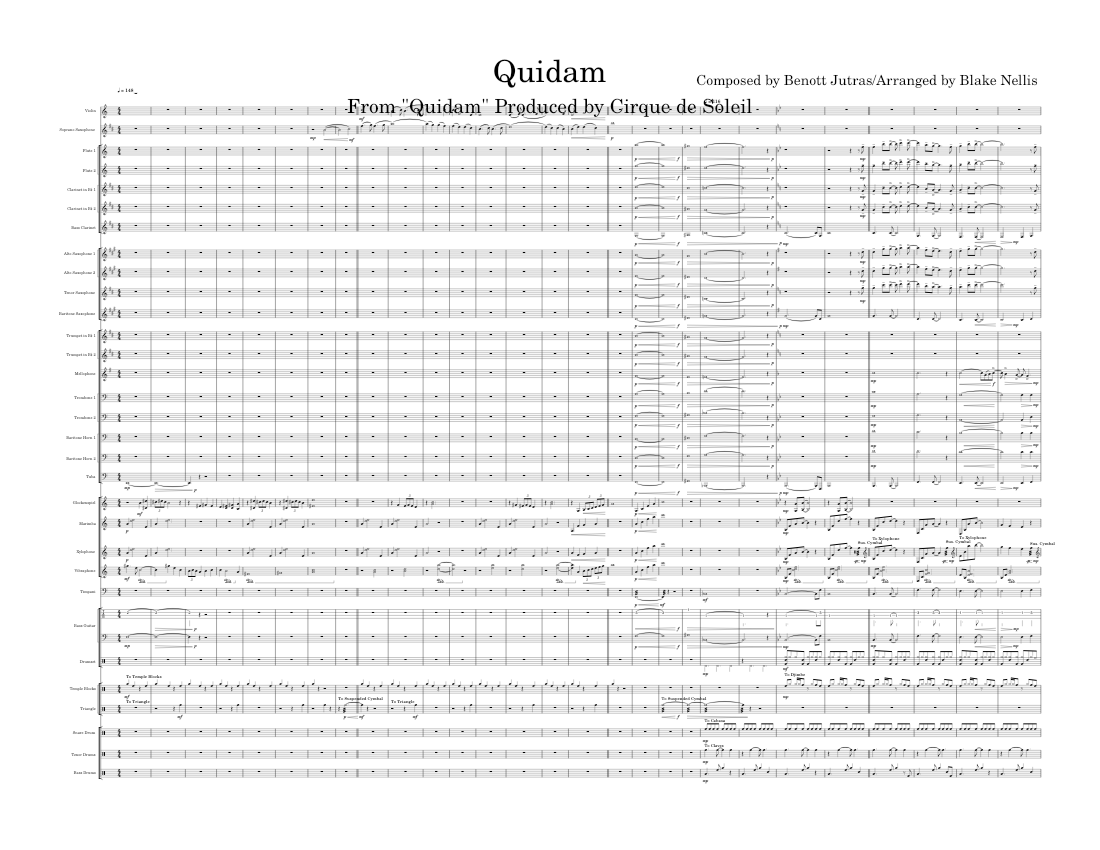 Quidam -Cirque du Soleil – Benoit Jutras Quidam Sheet Music and Tab for ...