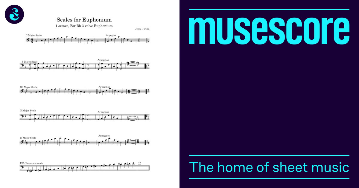 Scales for Euphonium Sheet music for Tuba (Solo) | Musescore.com