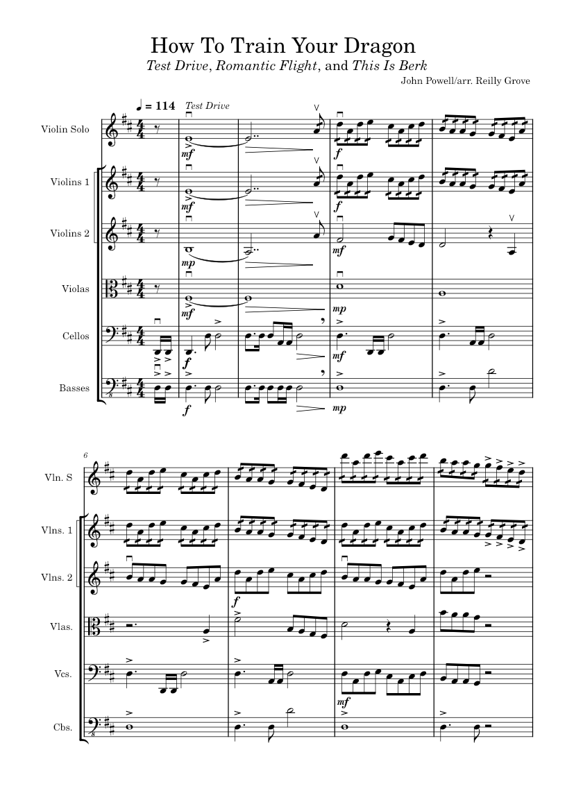 How to Train Your Dragon (Orchestra Arrangement)– John Powell Sheet ...