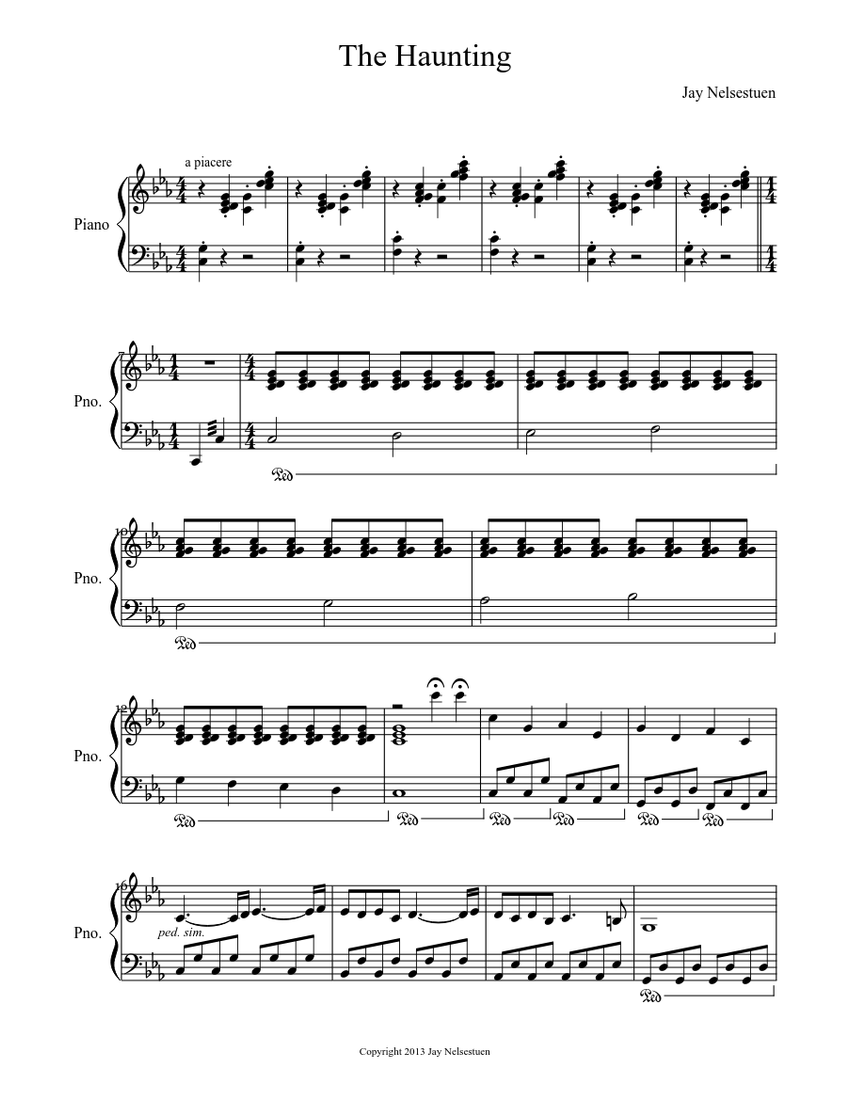 The Haunting - piano tutorial