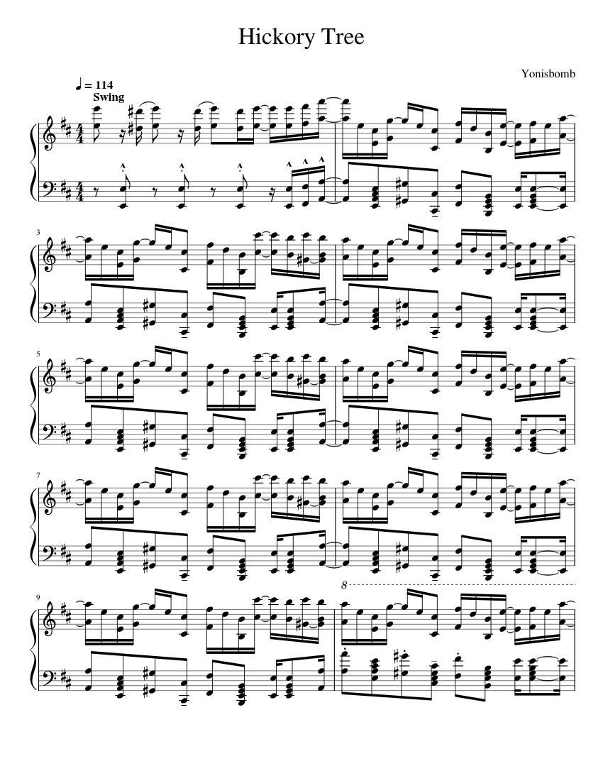 Hickory Tree Sheet music for Piano (Solo) | Musescore.com