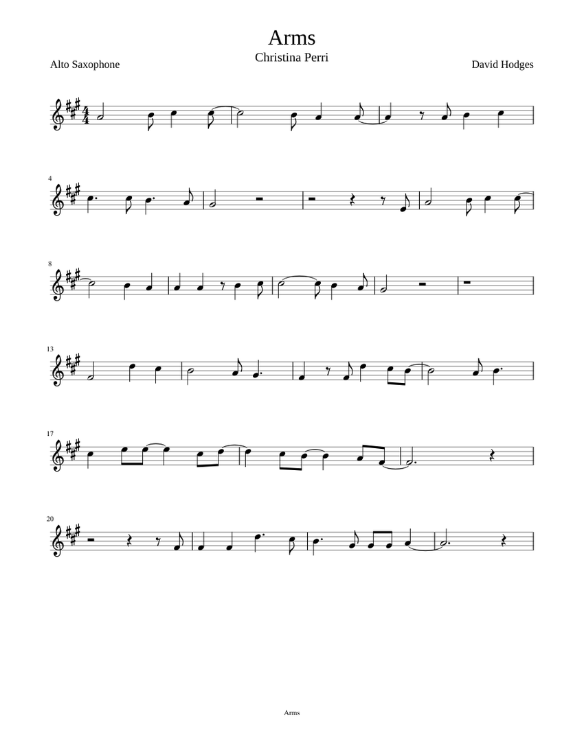 Arms Sheet music for Piano (Solo) Easy | Musescore.com