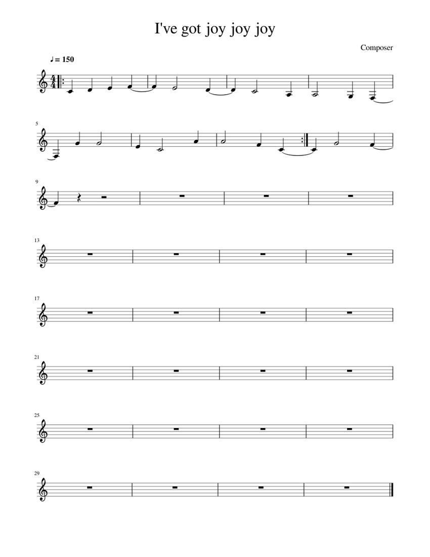 I've got joy joy joy Sheet music for Piano (Solo) Easy | Musescore.com