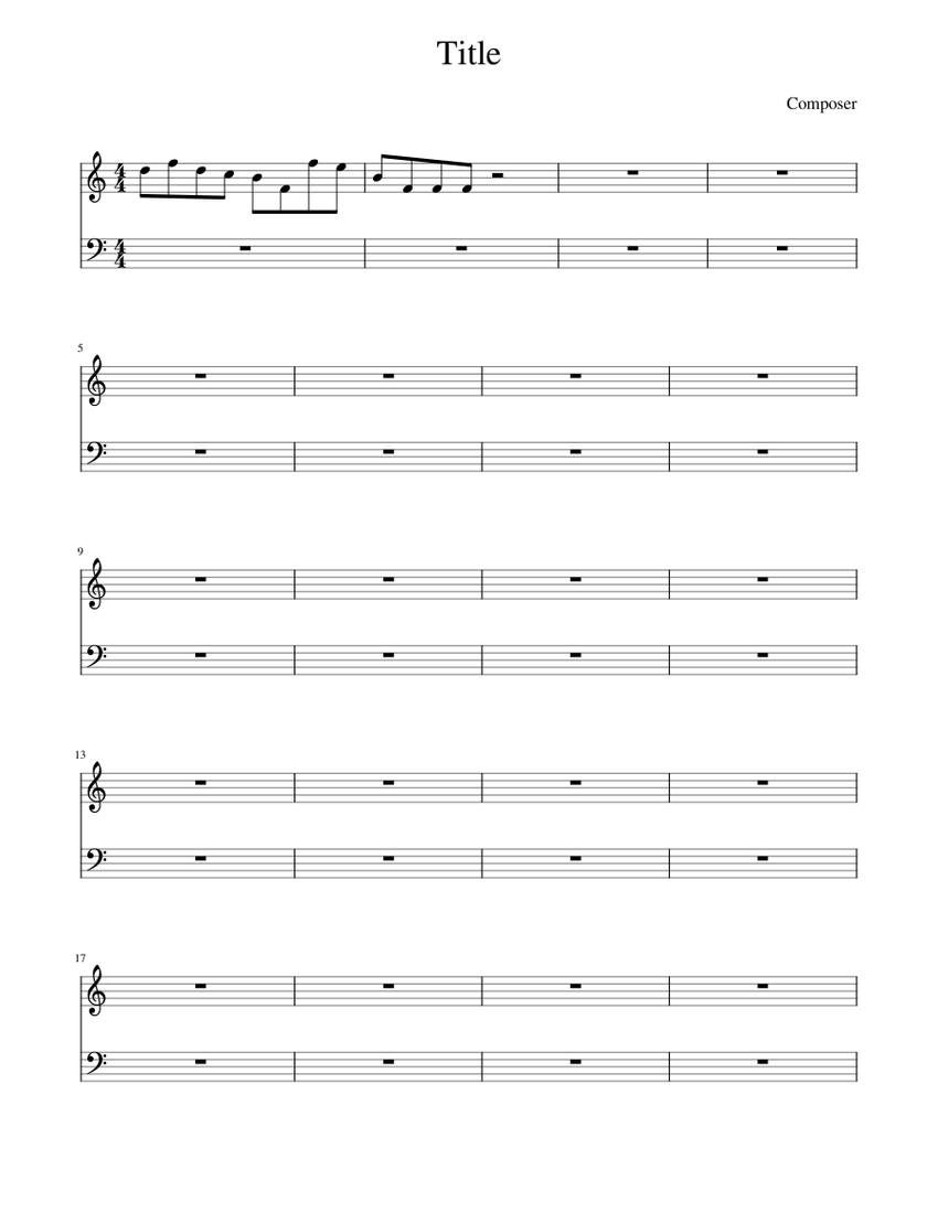 Composition Sheet music for Piano (Solo) Easy | Musescore.com