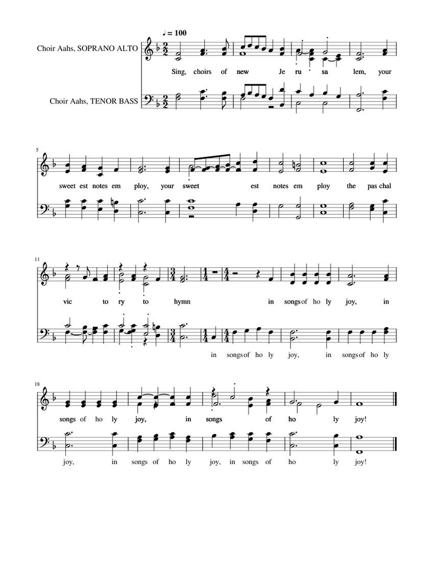 Lyngham - Thomas Jarman Sheet music for Vocals (Choral) | Musescore.com