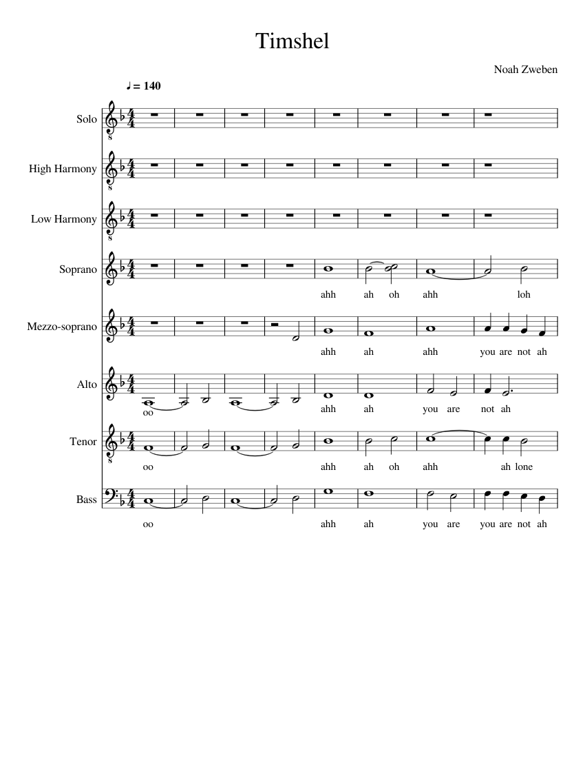 Timshel Sheet music for Soprano, Alto, Tenor, Bass voice & more ...