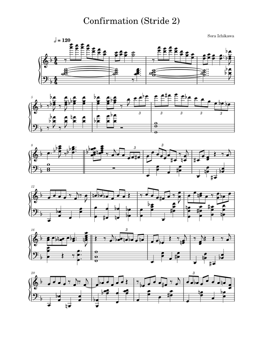 Confirmation (Stride) Sheet music for Piano (Solo) | Musescore.com