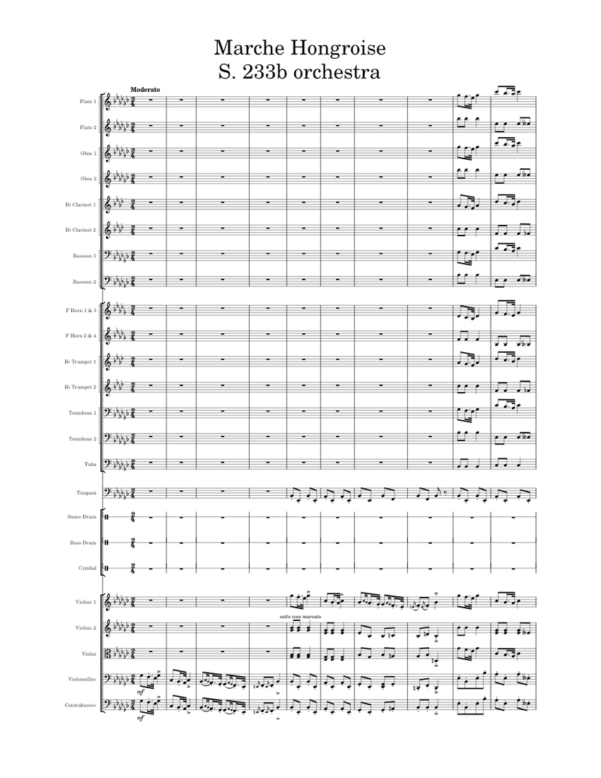 Marche Hongroise S.233b – Franz Liszt Franz Liszt - Marche Hongroise S ...