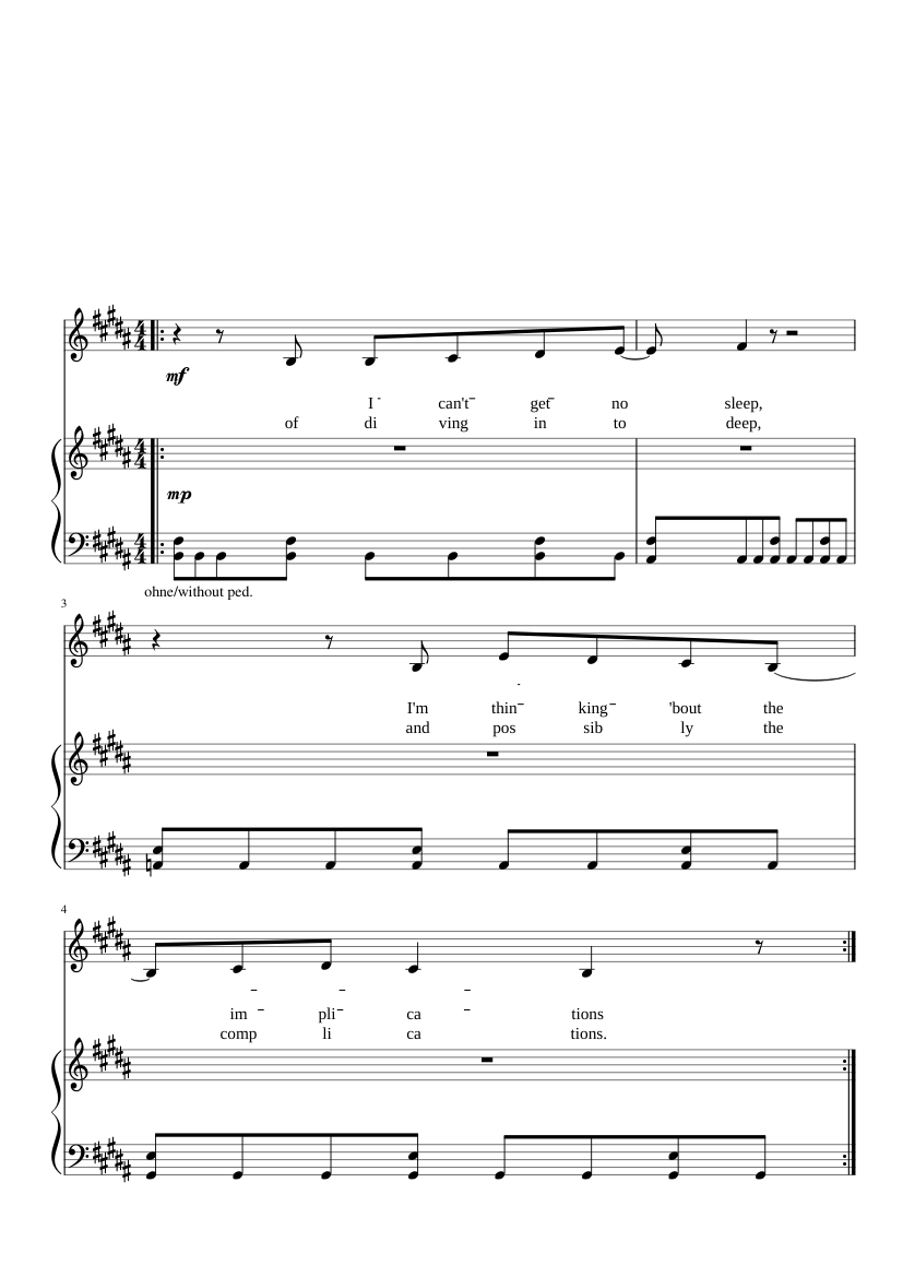 Overkill - Colin Hay - Piano/Vocal Sheet music for Piano, Clarinet ...