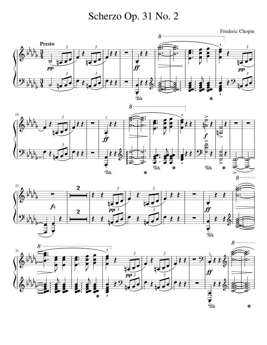 Scherzo_Op._31_No._2 Sheet music for Piano (Solo) | Musescore.com