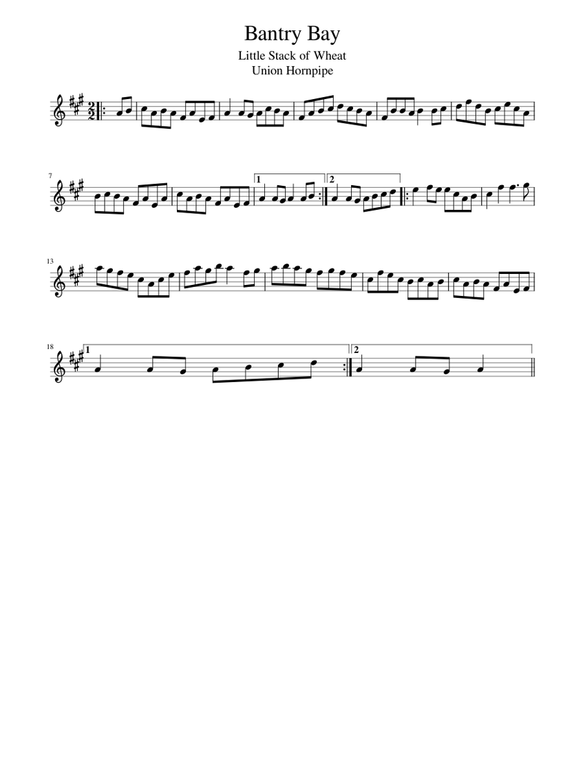 Bantry Bay Sheet music for Piano (Solo) | Musescore.com