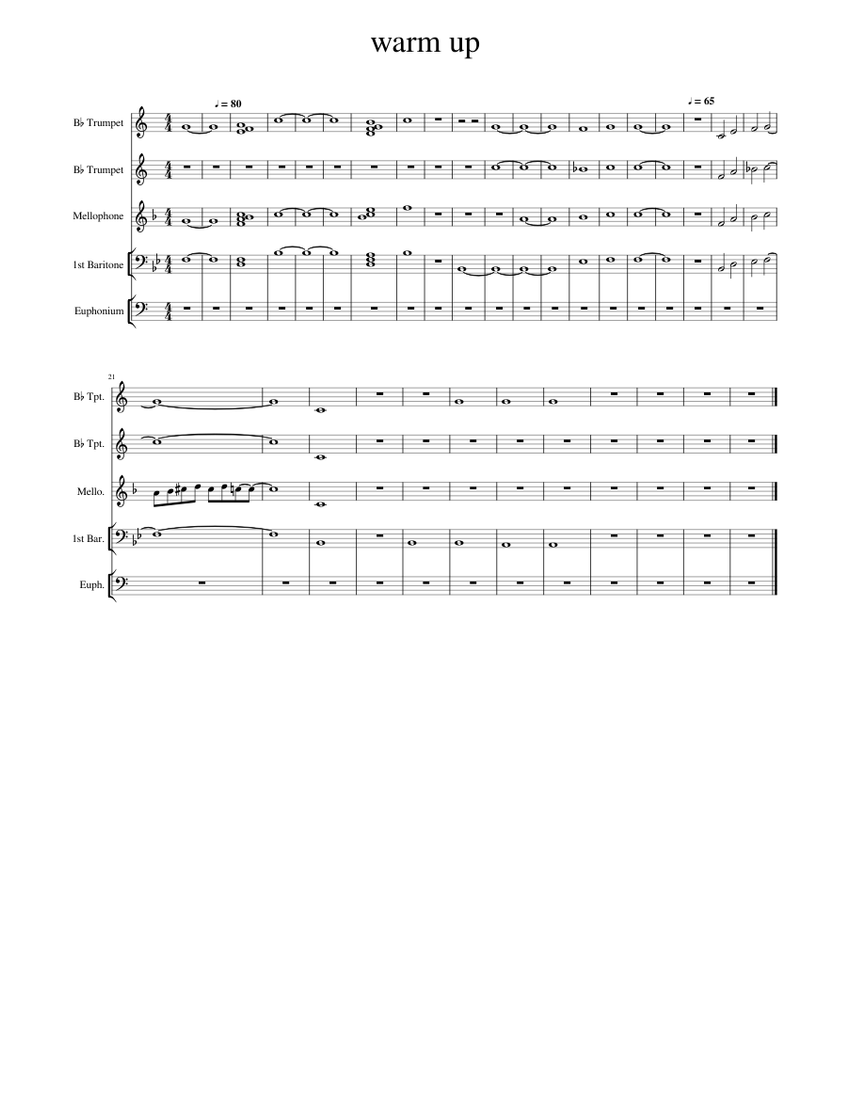 Warm up - piano tutorial