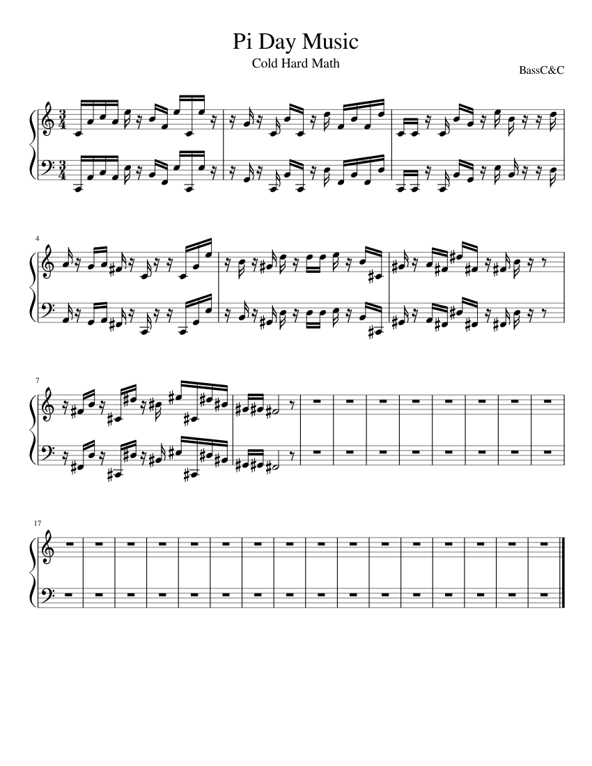 Pi Day Music Sheet music for Piano (Solo) | Musescore.com