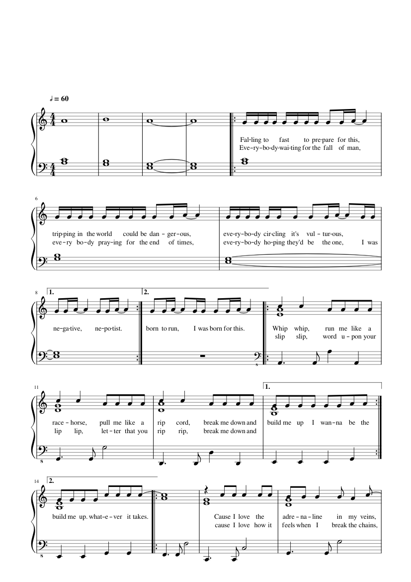 Whatever it takes - Imagine Dragons Sheet Music for Piano (Solo ...