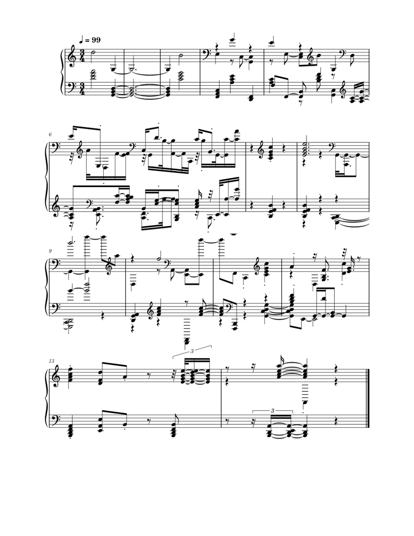 improvisation 1 Sheet music for Piano (Solo) | Musescore.com