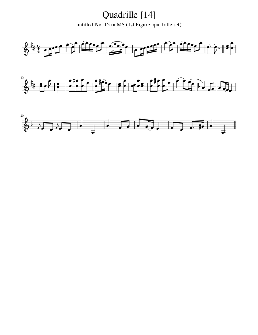 Quadrille Sheet music for Piano (Solo) Easy | Musescore.com
